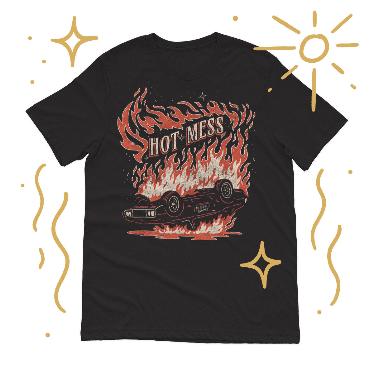 Hot Mess Black Triblend Tee – Funny Self-Improvement T-Shirt for ...